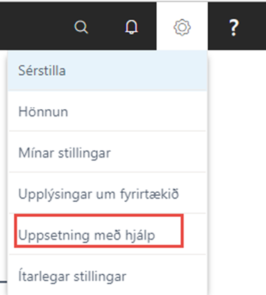 Uppsetning með uppsetningarálfi