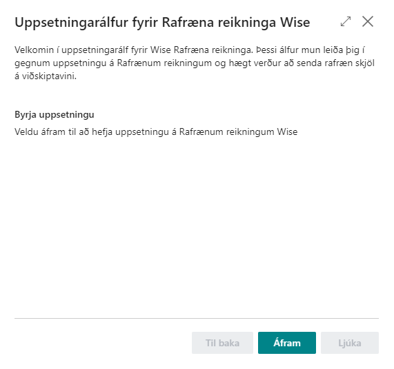 Uppsetning Rafrænir reikningar